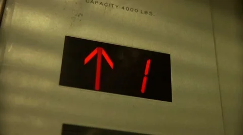 Elevator floor number display | Stock Video | Pond5