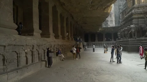 Ellora, India - 02/20/2024: Interiors of... | Stock Video | Pond5