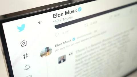 Elon Musk Official Twitter Account Brows... | Stock Video | Pond5