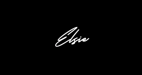 Elsie Woman's Name Lettering Animation T... | Stock Video | Pond5