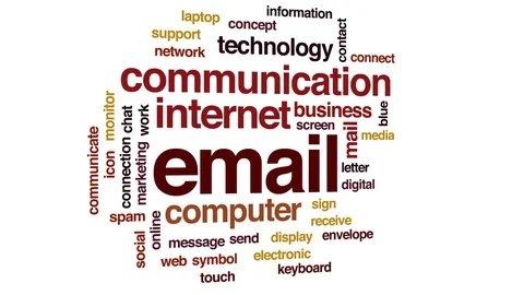 Email animated word cloud, text design a... | Stock Video | Pond5