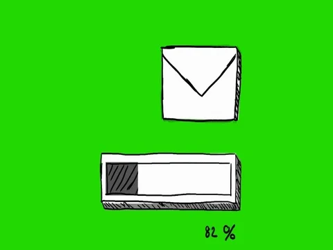 email Animation Hand Drawn Green S... | Stock Video | Pond5