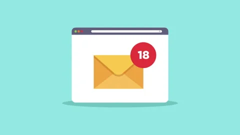 email with counter social media concept ... | Stock Video | Pond5