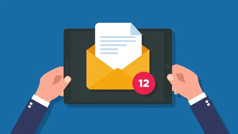 email with counter social media concept ... | Stock Video | Pond5