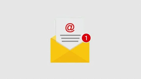 Email icon Animation. email envelope loo... | Stock Video | Pond5