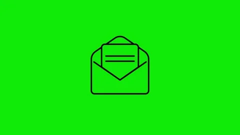 Email icon animation on a green screen b... | Stock Video | Pond5
