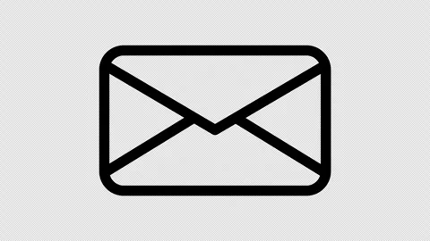Email icon animation on transparent back... | Stock Video | Pond5