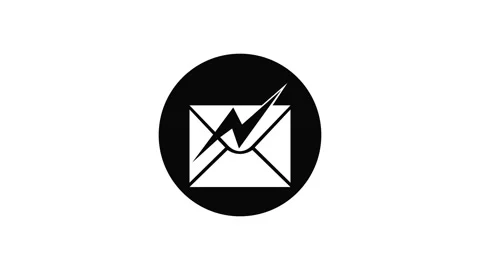 Email icon simple shape circle animation... | Stock Video | Pond5