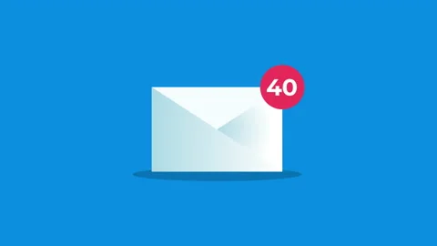 Email mail envelope with counter animati... | Stock Video | Pond5