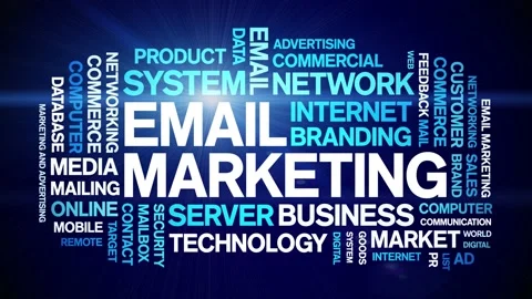 Email Marketing animated word cloud,anim... | Stock Video | Pond5