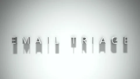 email triage 3D title animation white te... | Stock Video | Pond5