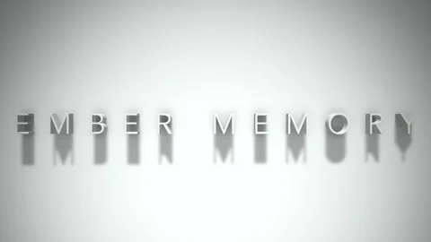 ember memory 3D title animation white te... | Stock Video | Pond5