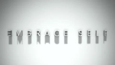embrace self 3D title animation white te... | Stock Video | Pond5