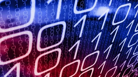 Embracing the digital age binary code mo... | Stock Video | Pond5