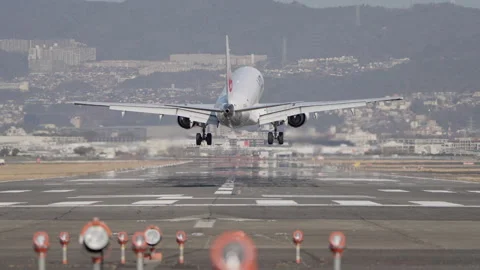 Embraer E190 Passenger Airplane Rear Vie... | Stock Video | Pond5