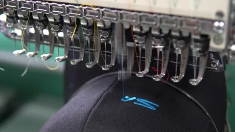Embroidery machine in progress embroider... | Stock Video | Pond5
