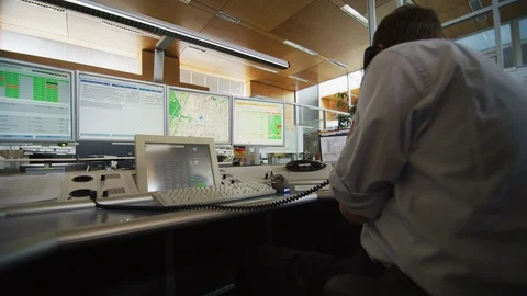 Emergencies Call Center 911 - Control Ce... | Stock Video | Pond5