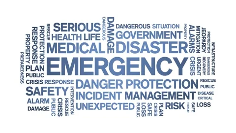 Emergency animated word cloud,animation ... | Stock Video | Pond5