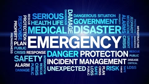 Emergency animated word cloud,animation ... | Stock Video | Pond5