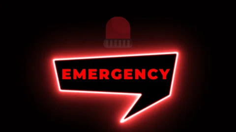 Emergency call 911 neon text animation | Stock Video | Pond5