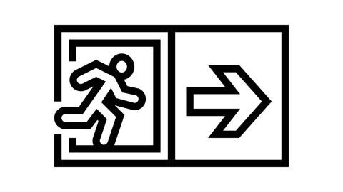 Exit Signal Icon Stock Footage ~ Royalty Free Stock Videos | Pond5