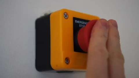Emergency Stop Button Pressed, Cinematic... | Stock Video | Pond5