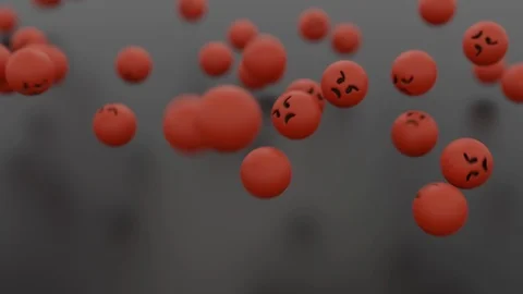 Emoji Angry Rage Balls (3D CGI ANIMATION... | Stock Video | Pond5