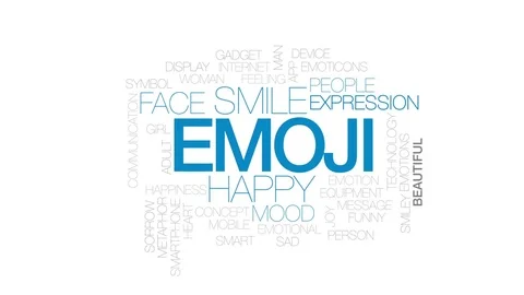 Emoji animated word cloud, text design a... | Stock Video | Pond5