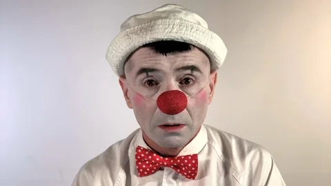 Emoji Clown - Crying Face. A sad mime cl... | Stock Video | Pond5