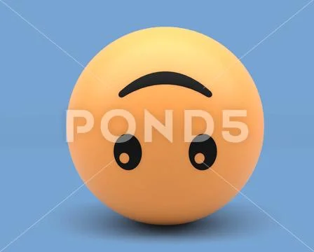 Emoji face as three-dimensional emoticon - 3D Illustration emoji face ...