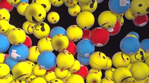 Emoji icon transition animated chat symb... | Stock Video | Pond5