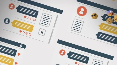 Emoji icons with address book in the bac... | Stock Video | Pond5