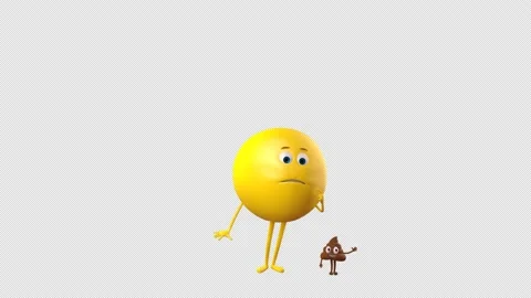 Emoji pooping funny animation. Pile of p... | Stock Video | Pond5