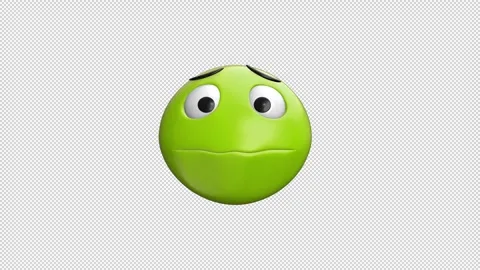 Emoji Puke with transparent (alpha) back... | Stock Video | Pond5