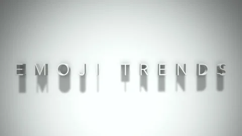 emoji trends 3D title animation white te... | Stock Video | Pond5