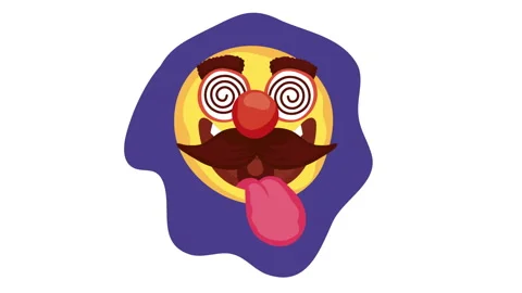 emoticon with crazy face animation | Stock Video | Pond5