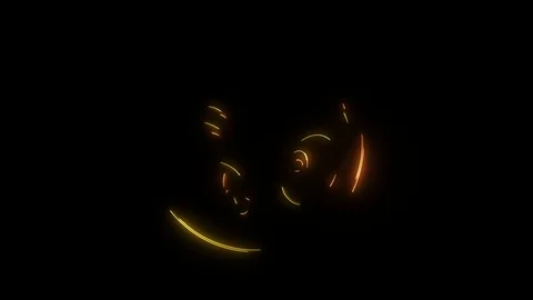 Emoticon face video laser animation | Stock Video | Pond5