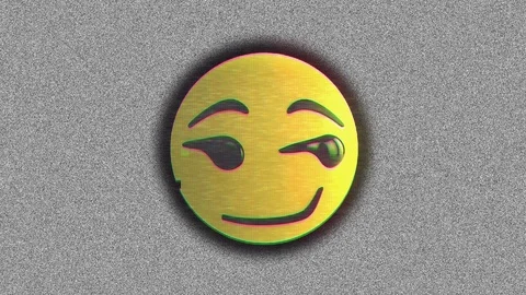 Emoticon on grey background | Stock Video | Pond5