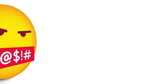 Emoticon smiling face. Bad symbol. Isola... | Stock Video | Pond5