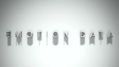 emotion data 3D title animation white te... | Stock Video | Pond5