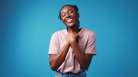 Emotional ecstatic young african woman c... | Stock Video | Pond5