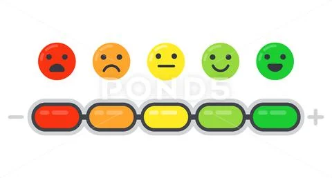 Emotional scale. Mood indicator, customer satisfaction survey and ...