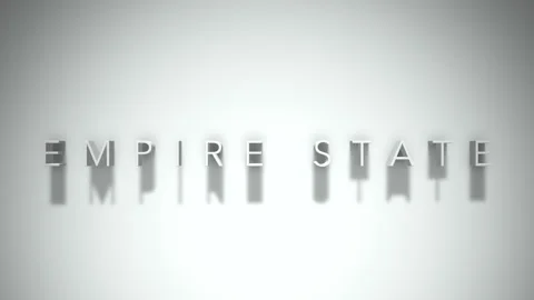 empire state 3D title animation white te... | Stock Video | Pond5