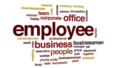 Employee animated word cloud, text desig... | Stock Video | Pond5
