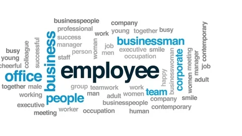 Employee animated word cloud, text desig... | Stock Video | Pond5