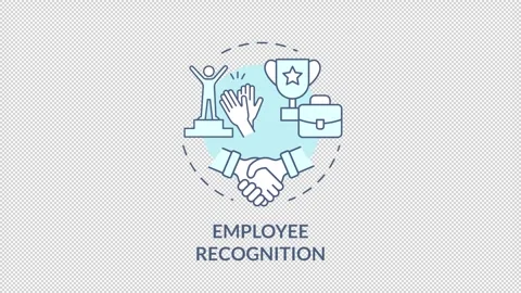 Employee recognition blue concept icon a... | Stock Video | Pond5