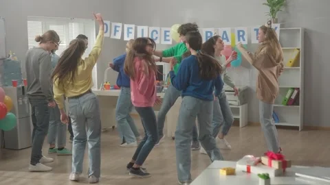 Employees have fun in the office. The te... | Stock Video | Pond5