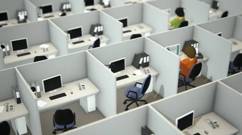 Empty Office Cubicle Stock Video Footage | Royalty Free Empty Office ...
