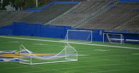 Empty American Football Stadium goalpost... | Stock Video | Pond5