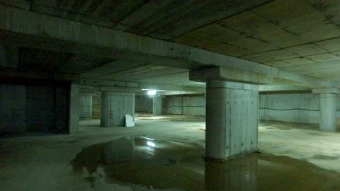 Empty Basement Of Building With Lights A... | Stock Video | Pond5